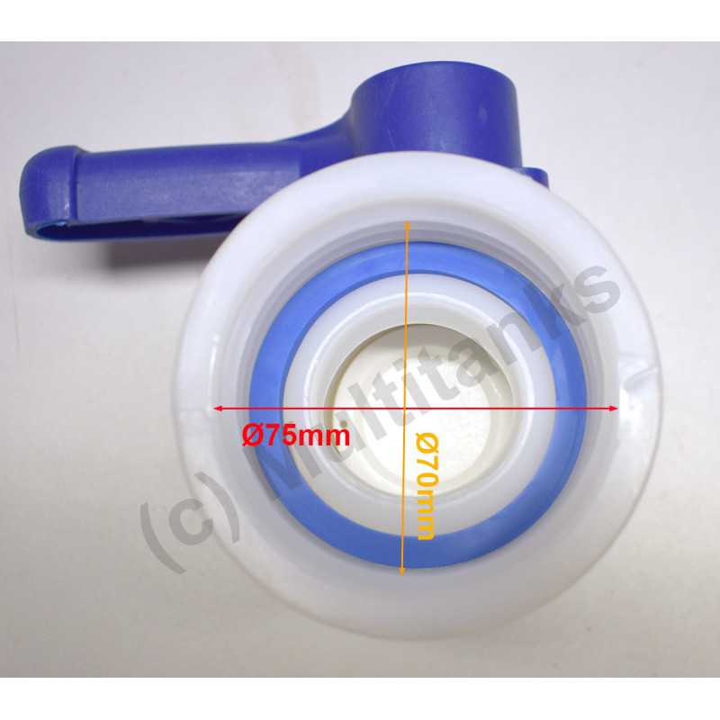 75mm ball valve with floating nut and LDPE seals